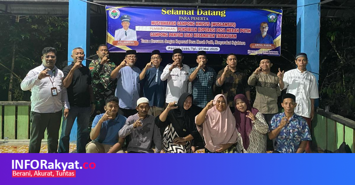 Koperasi Merah Putih Panton Luas Tapaktuan Perdana di Aceh Selatan ...